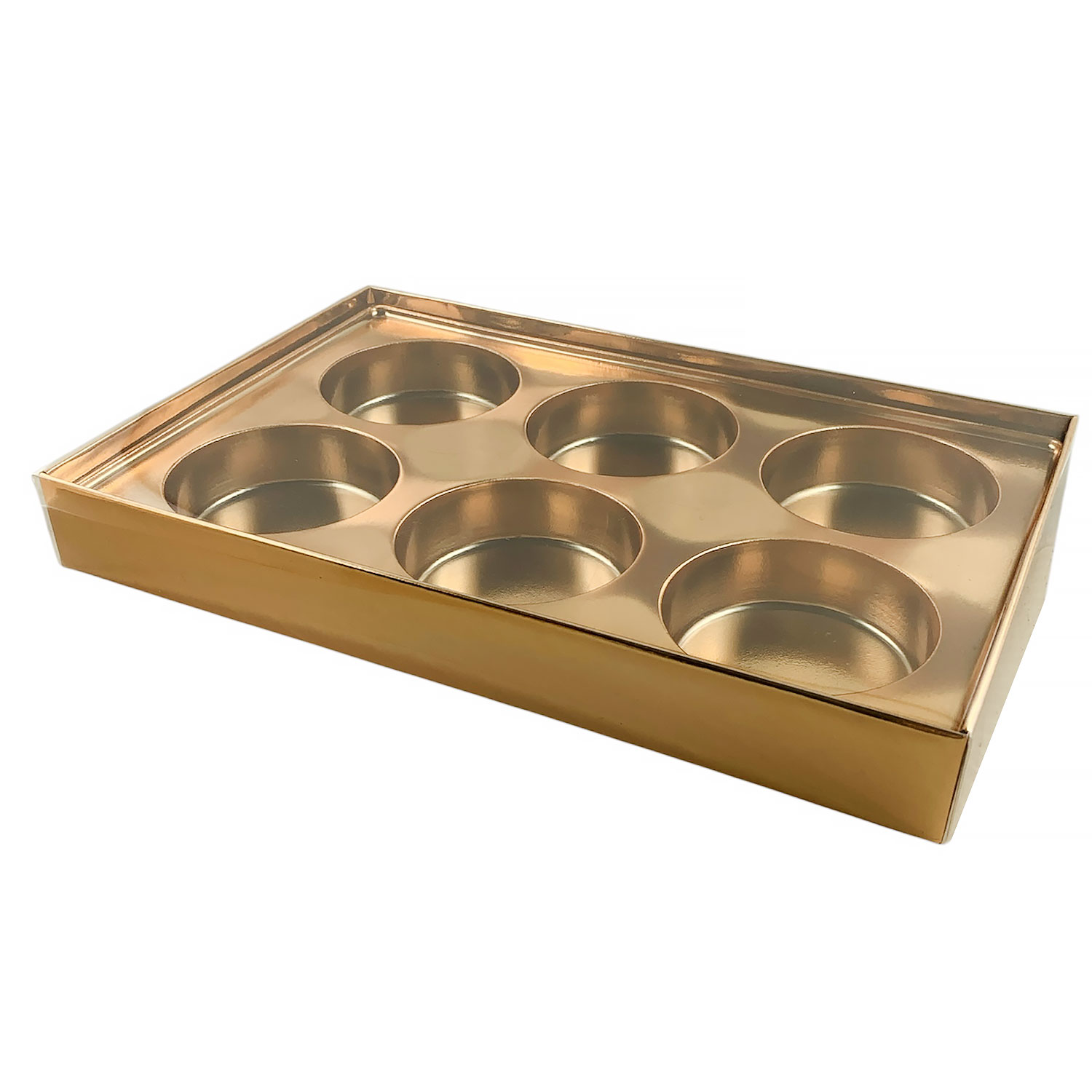 1 Pound Gold Box with Insert - 6 Cavities | Candy Making Supplies