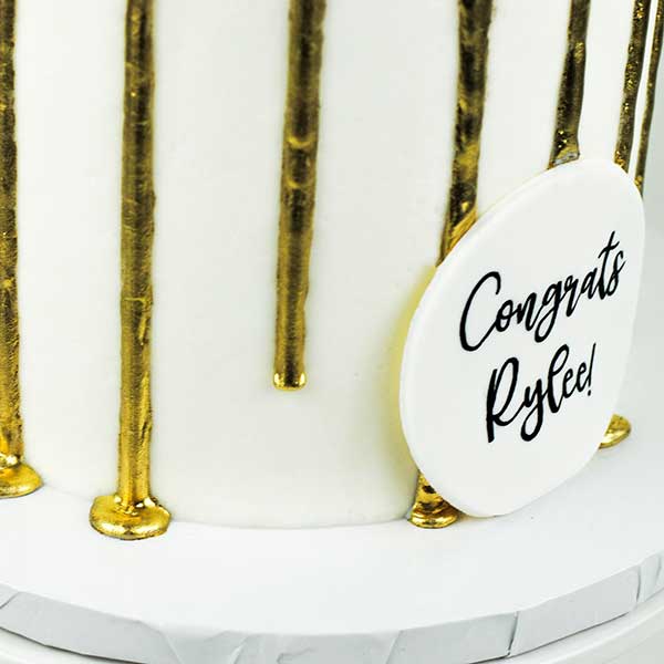 Gold Drip Graduation Cake | Country Kitchen SweetArt